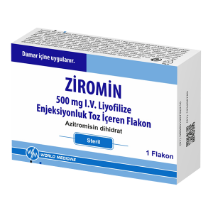 ZİROMİN 500 mg IV Liyofilize Enjeksiyonluk Toz İçeren Flakon - TK İlaç